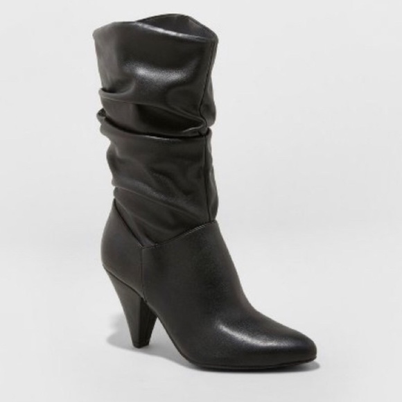 a new day | Shoes | New A New Day Black Alisha Slouch Mid Calf Boots ...